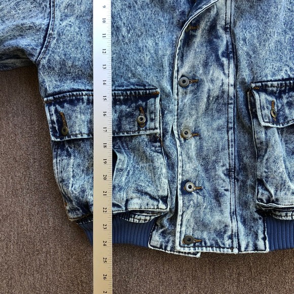 UNIONBAY | Jackets & Coats | Vintage Union Bay Acid Wash Denim Bomber ...
